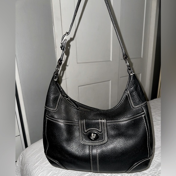 Coach | Bags | Coach Hamilton Pebbled Black Leather Hobo Bag | Poshmark